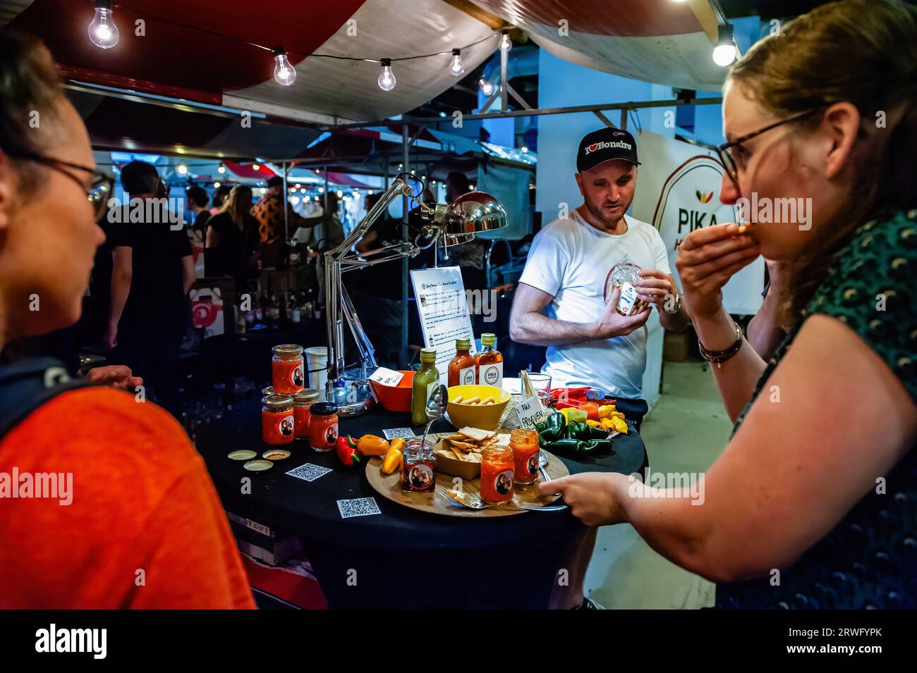 Eindhoven, Netherlands. 17th Sep, 2023. People are seen tasting ...