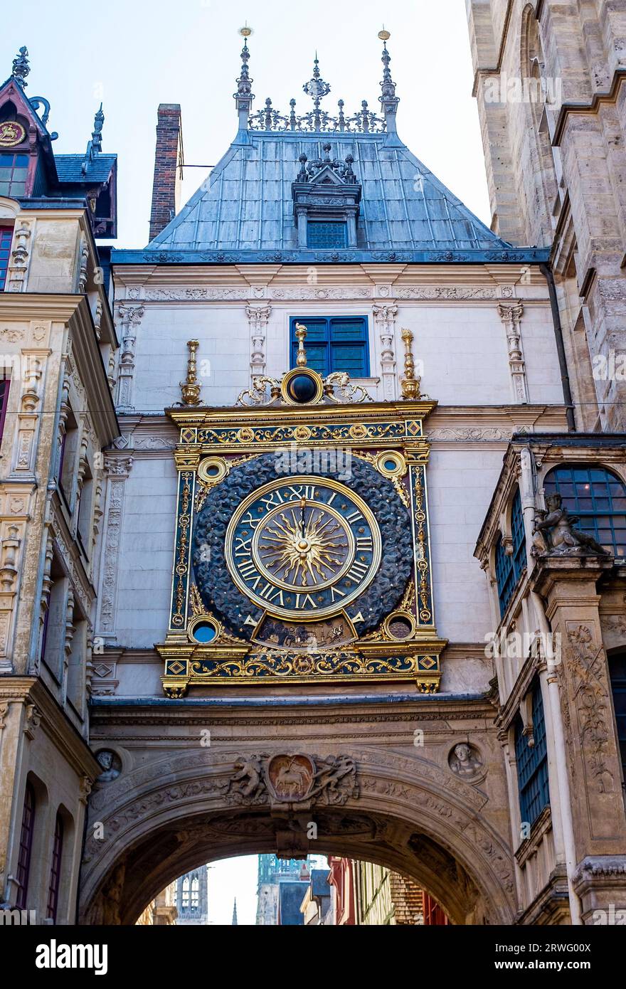 Rouen Normandy France - The Gros-Horloge is a 14th century astronomical ...
