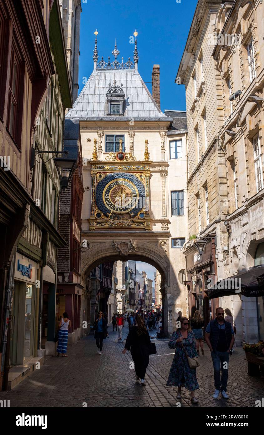 Rouen Normandy France - The Gros-Horloge is a 14th century astronomical ...