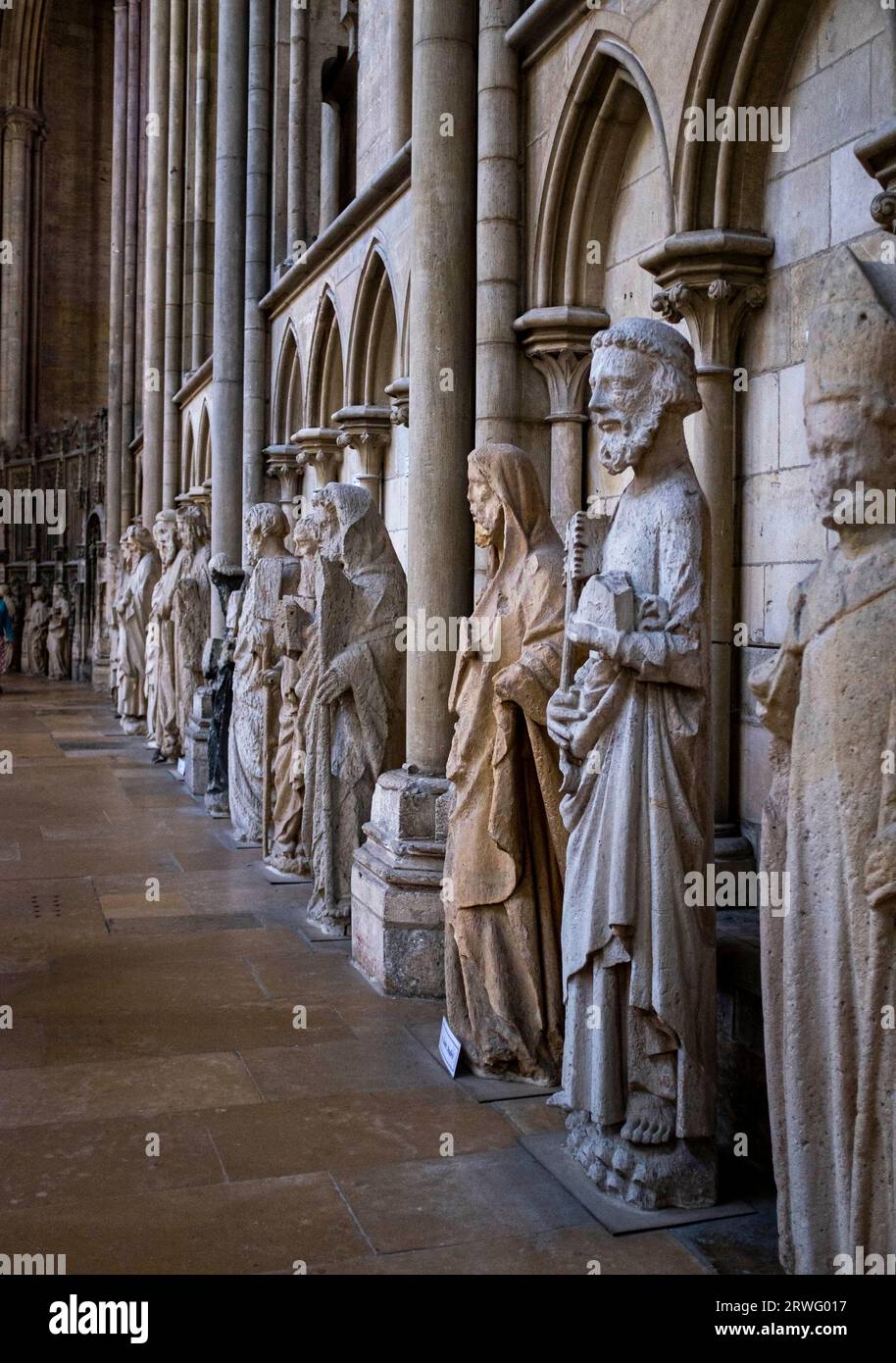 Rouen Normandy France - Statues of Saints inside Rouen Cathedral Rouen ...