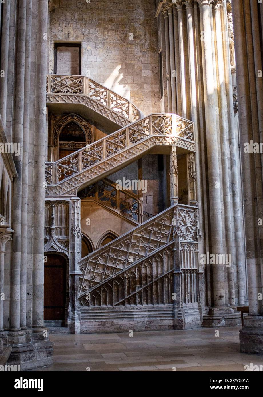 Rouen Normandy France - The Booksellers staircase in Rouen Cathedral ...