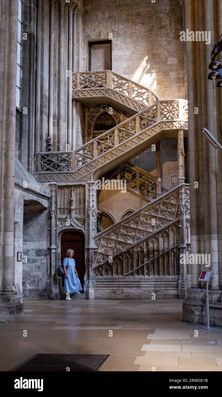 Rouen Normandy France - The Booksellers staircase in Rouen Cathedral ...
