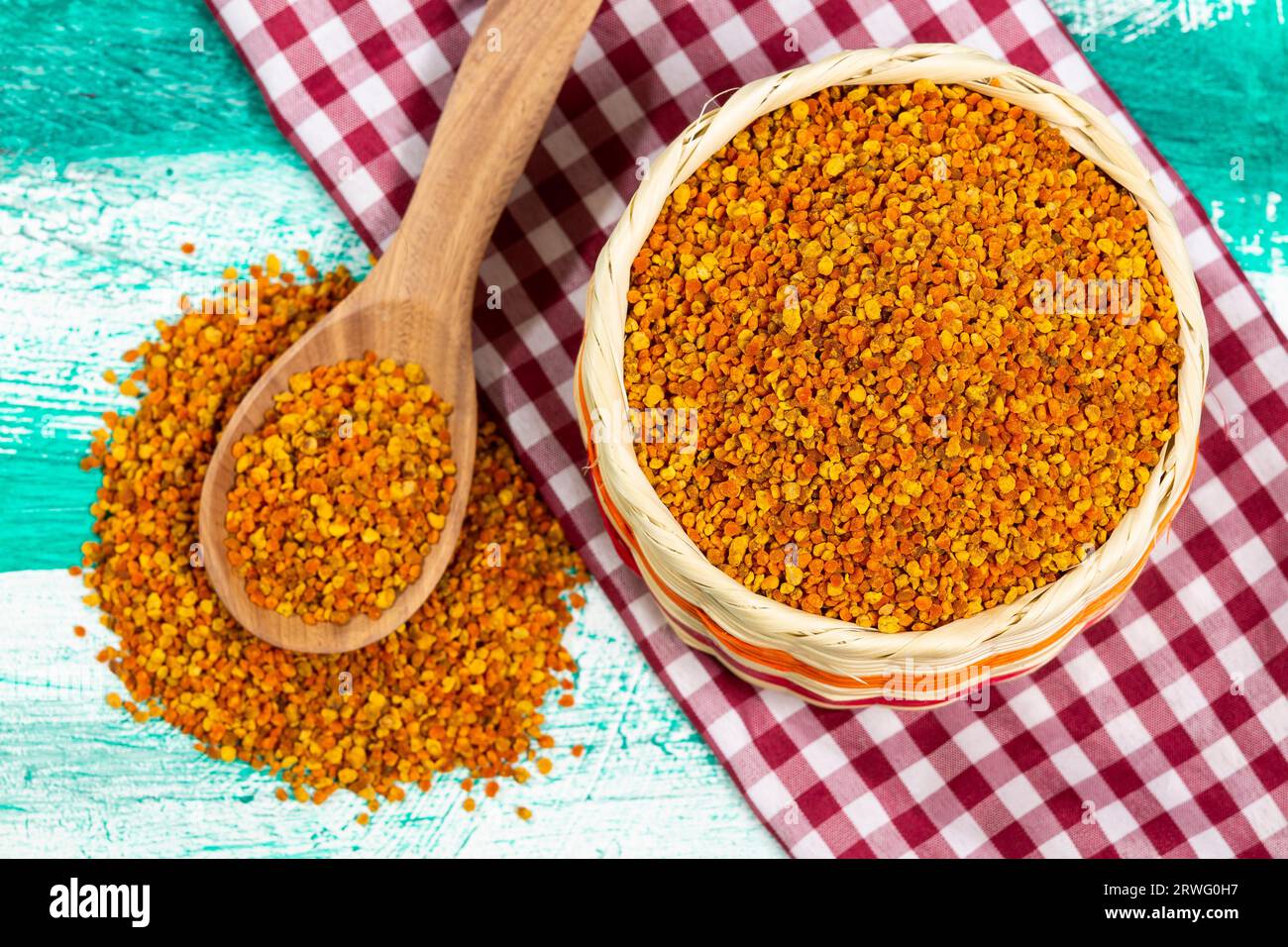Super food Bee Pollen Granules, Natural And Healthy Food; Top View ...