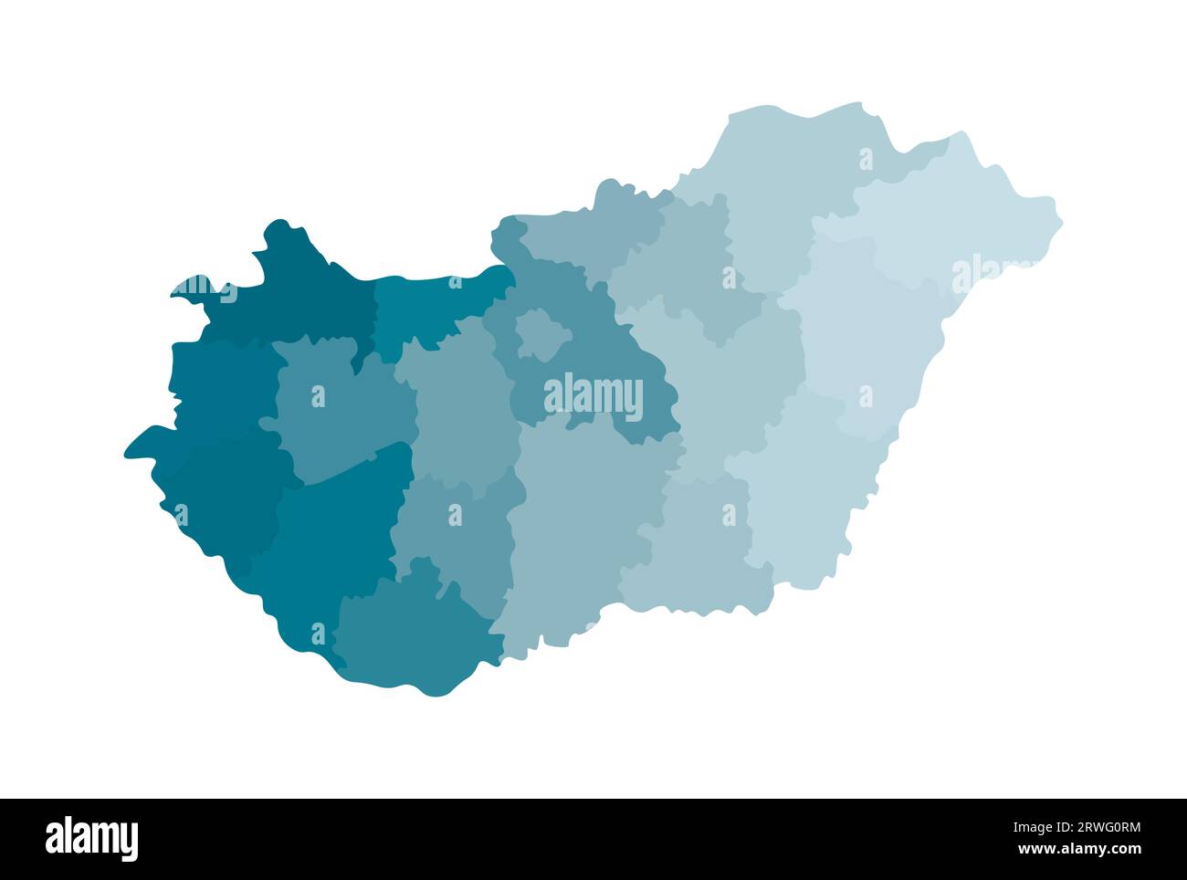 Vector isolated illustration of simplified administrative map of ...