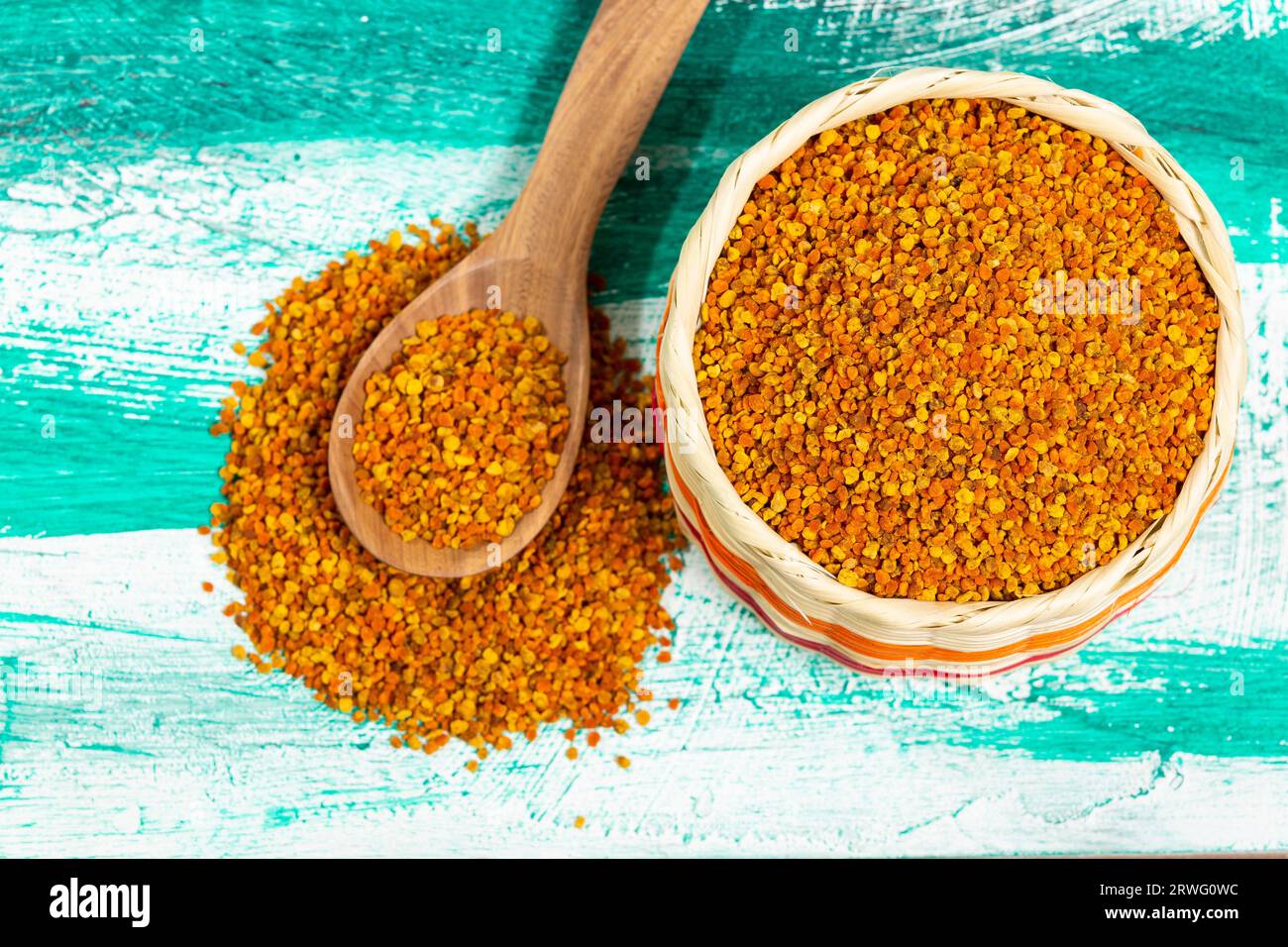 Super food Bee Pollen Granules, Natural And Healthy Food; Top View ...