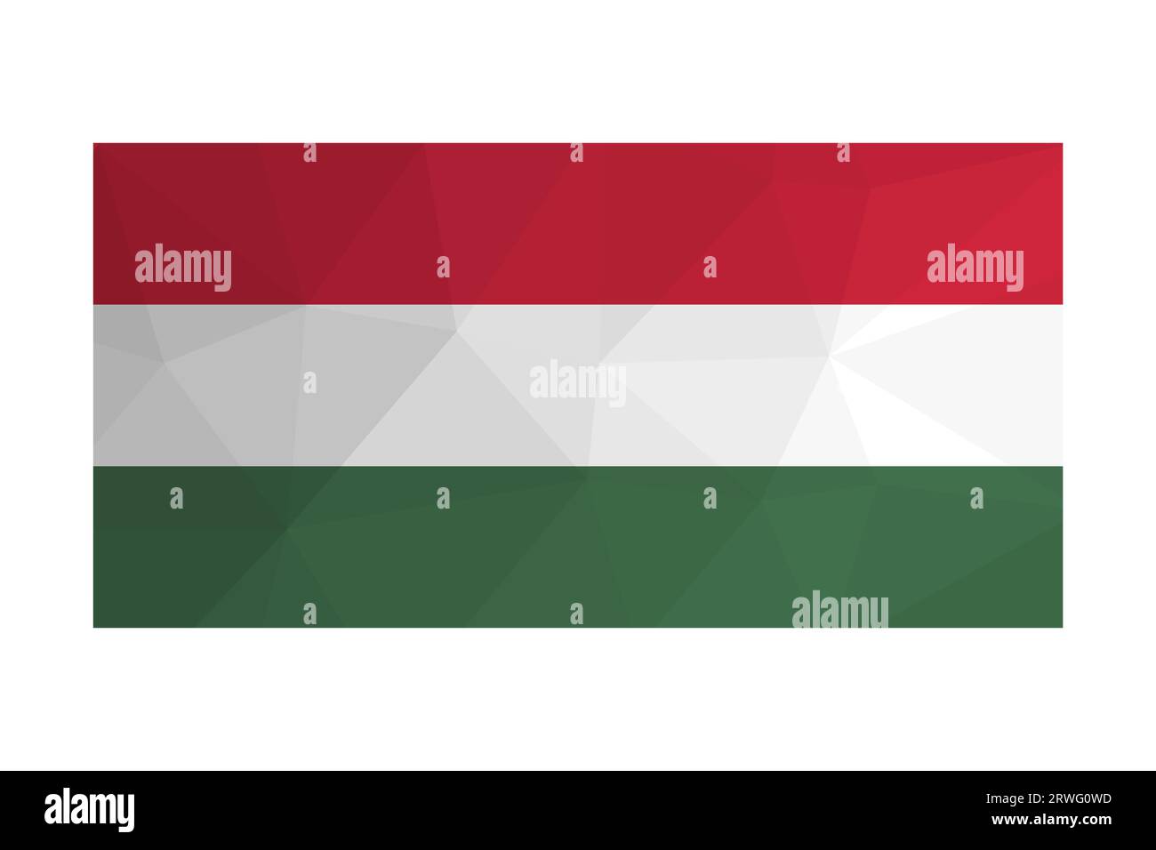 Vector isolated illustration. National Hungarian flag with tricolour of ...