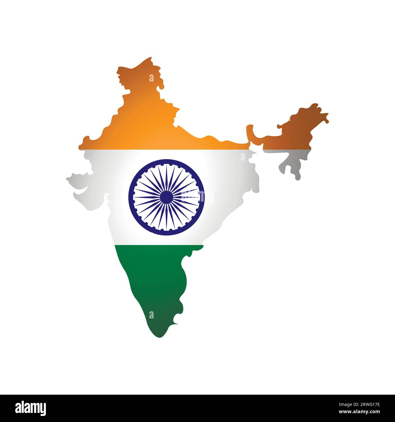 Vector illustration with national flag and map (simplified shape) of ...