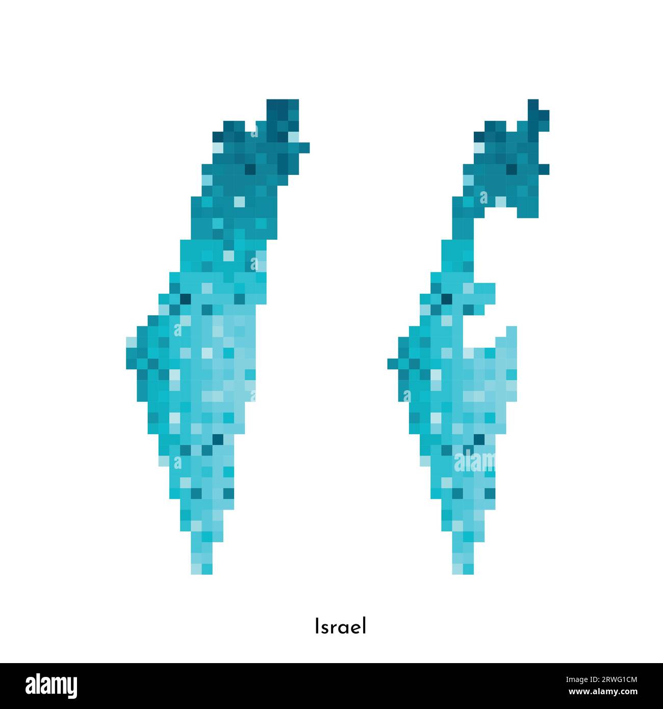 Vector isolated geometric illustration with simple icy blue shape of ...