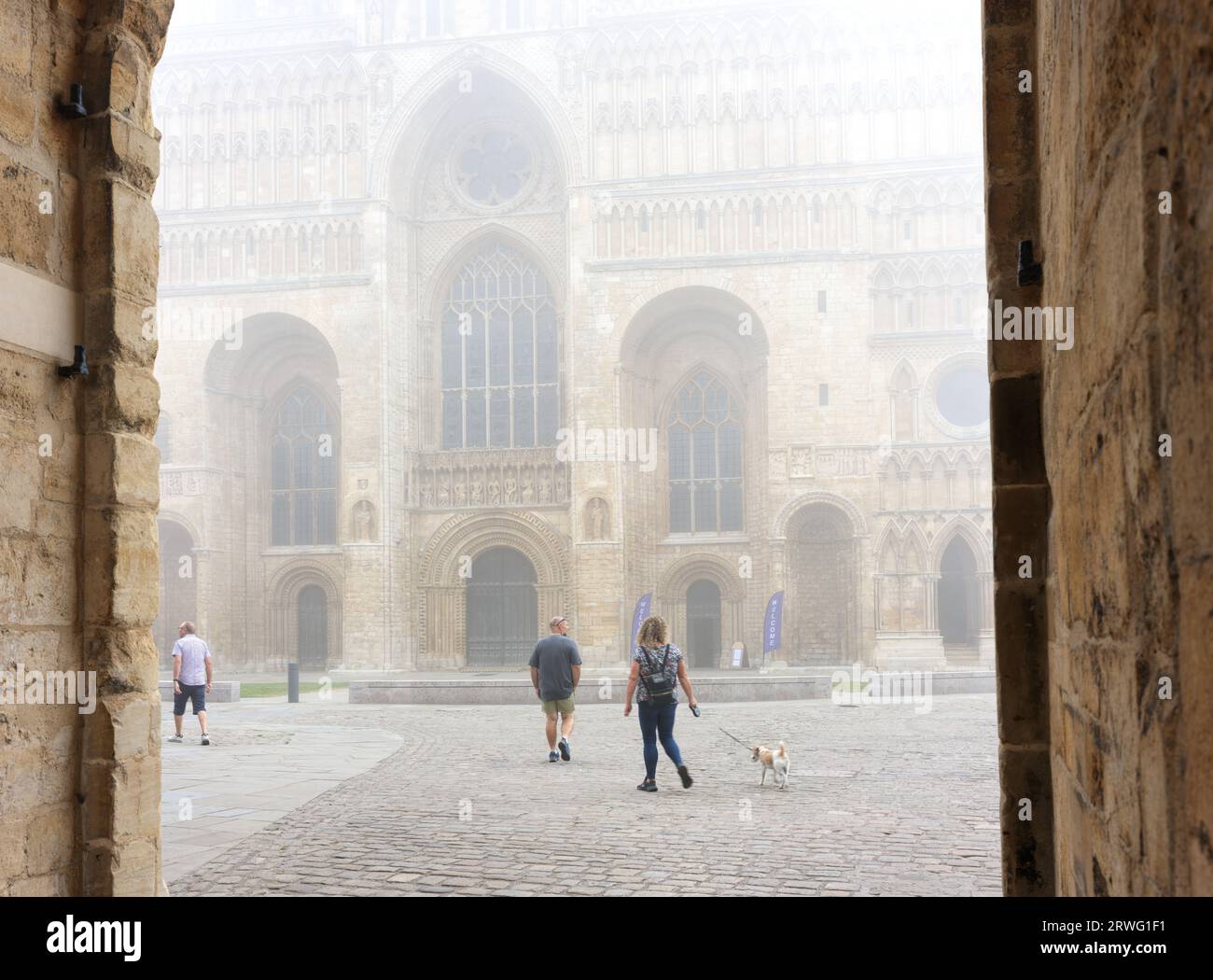 West end and main entrance to the norman built medieval cathedral at ...
