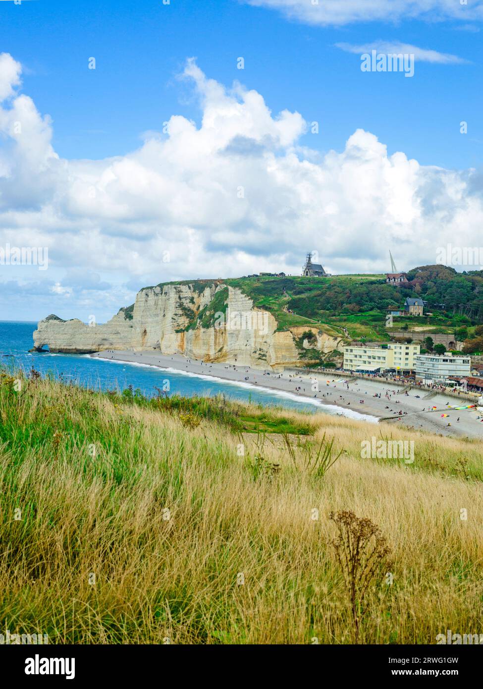 Famous cliffs etretat in normandy hi-res stock photography and images ...