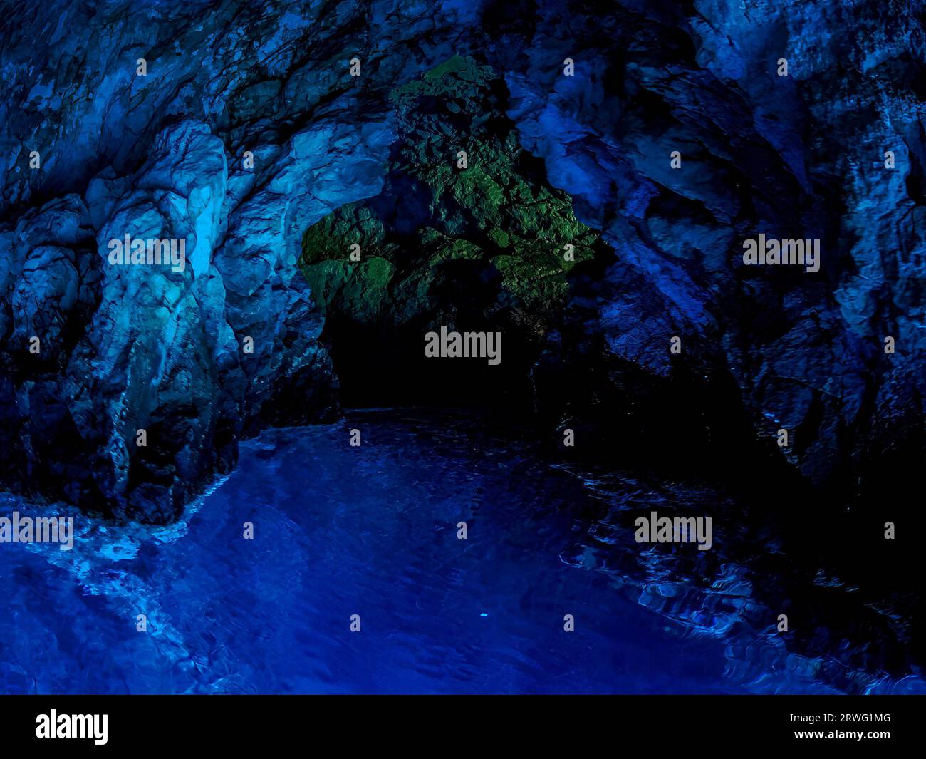 Inside Blue cave, Bisevo and vis island - Croatia Stock Photo - Alamy