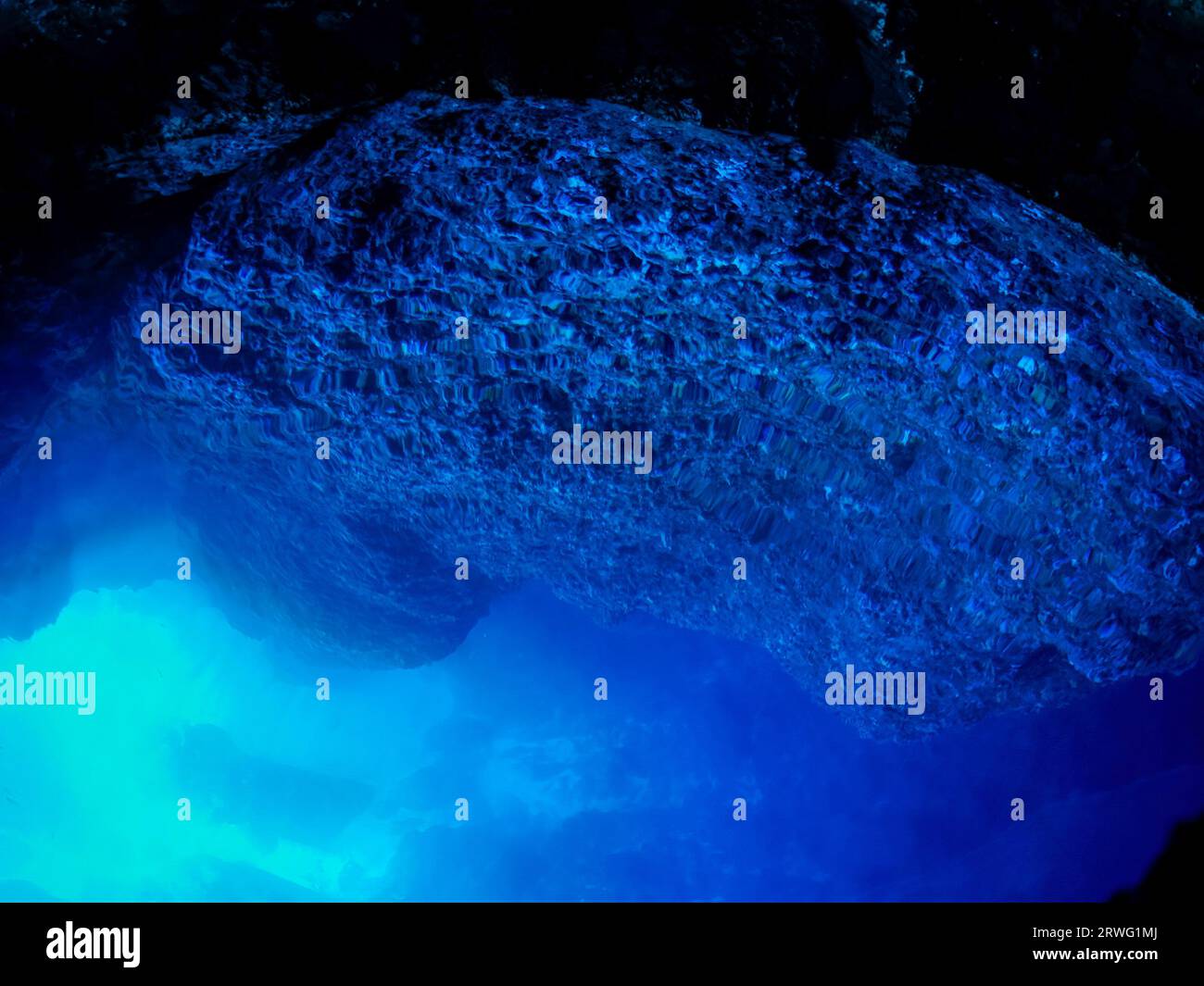 Inside Blue cave, Bisevo and vis island - Croatia Stock Photo - Alamy