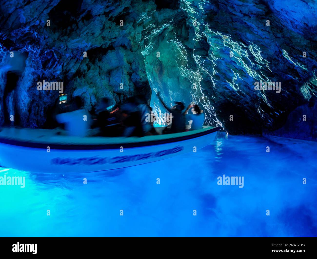 Inside Blue cave, Bisevo and vis island - Croatia Stock Photo - Alamy