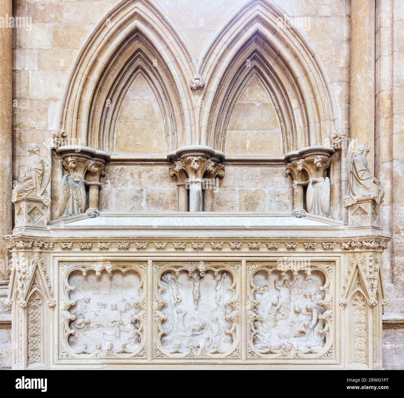 Tomb of William Hilton, in the west transept of the norman built ...