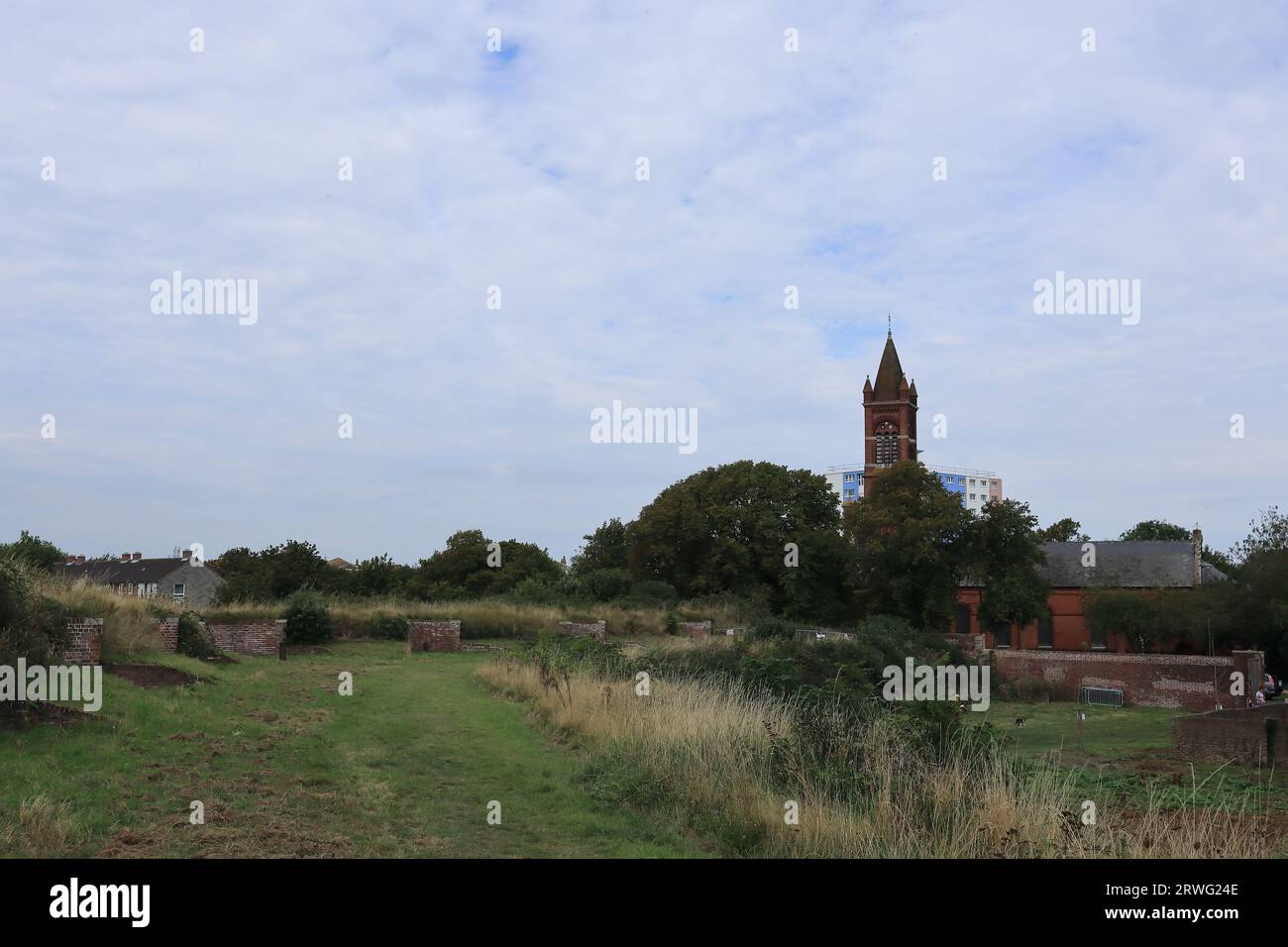Gosport, England. September 16th 2023. Trinity Church viewed from high ...