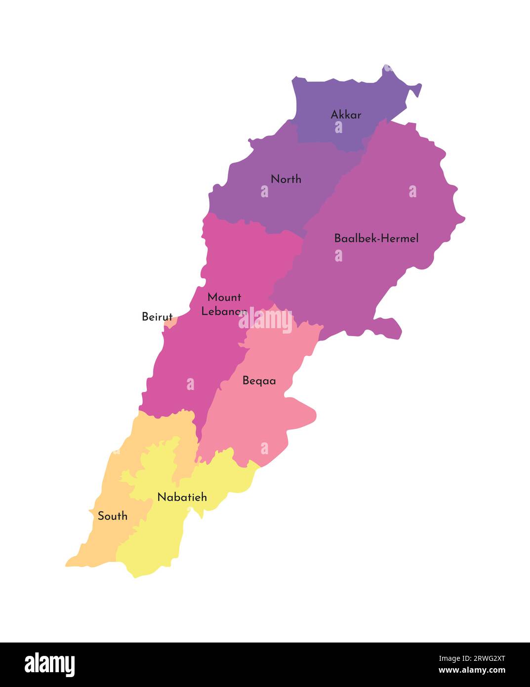 Vector isolated illustration of simplified administrative map of ...