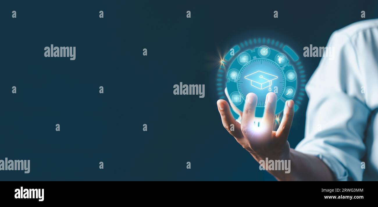 EdTech Education technology distance learning online concept. Online ...