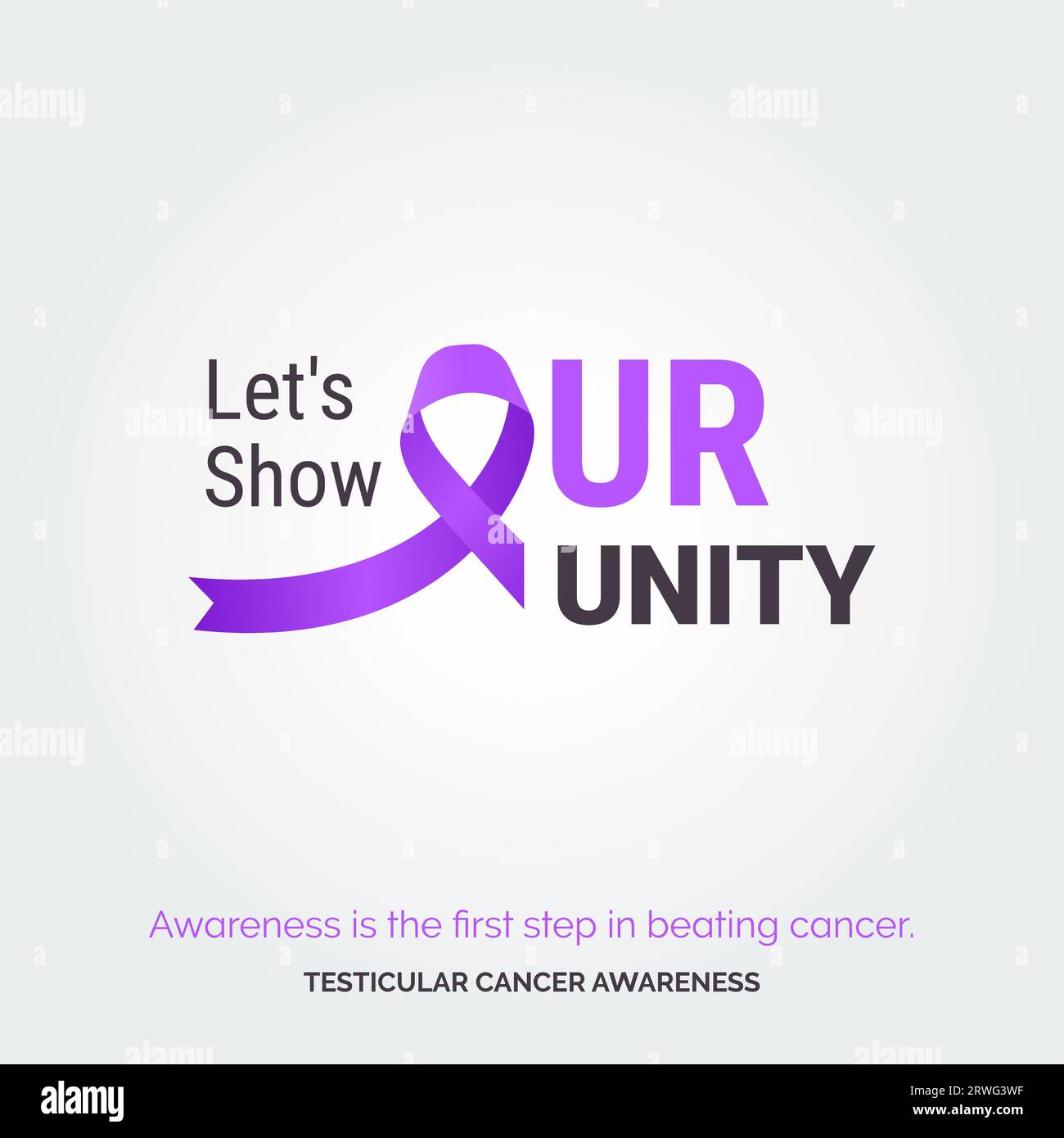 Strength In Art Vector Background Testicular Cancer Stock Vector Image