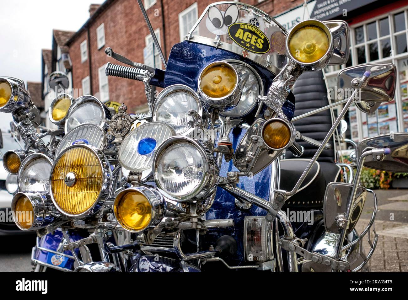 Mod scooter head lights hi-res stock photography and images - Alamy