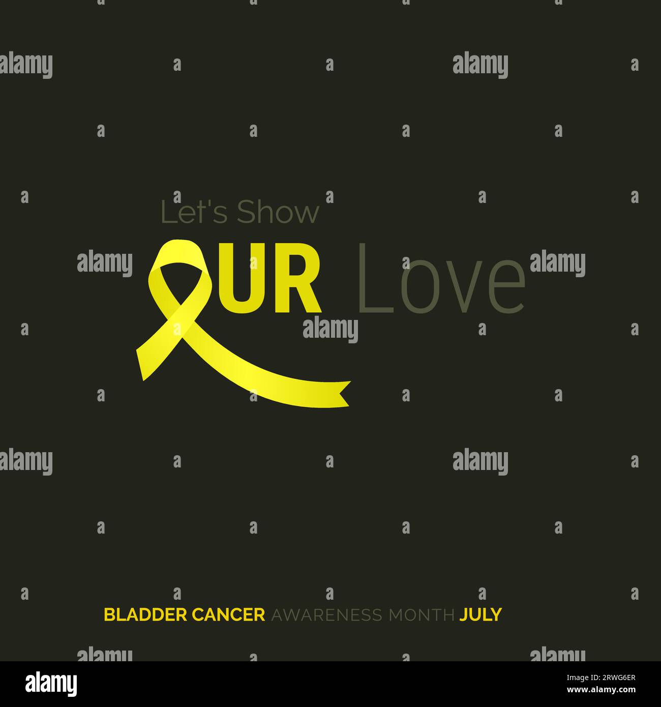 Hope Shines Brightest Bladder Cancer Awareness Design Template Stock
