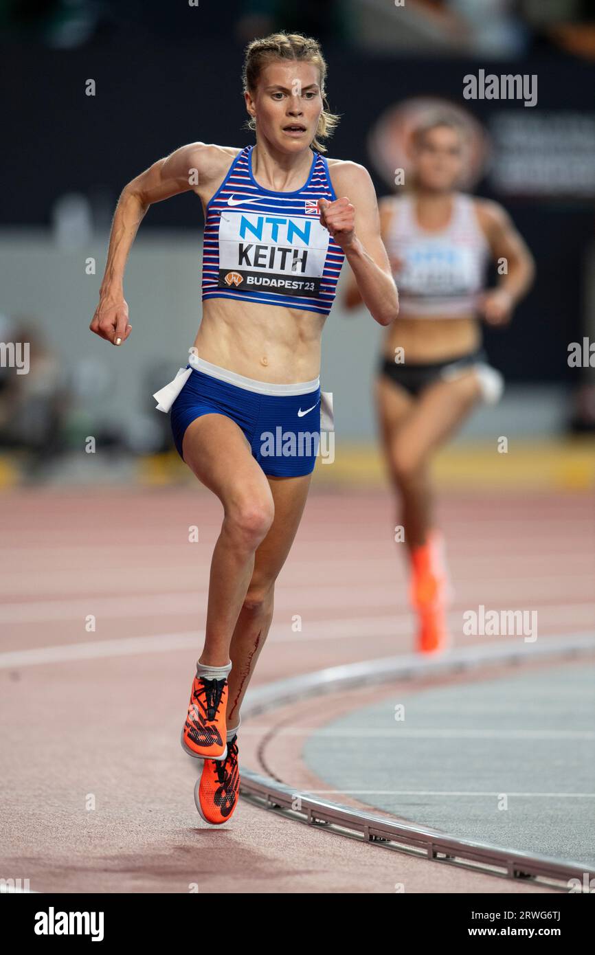 Megan Keith of GB & NI competing in the 5000m heats on day five at the ...