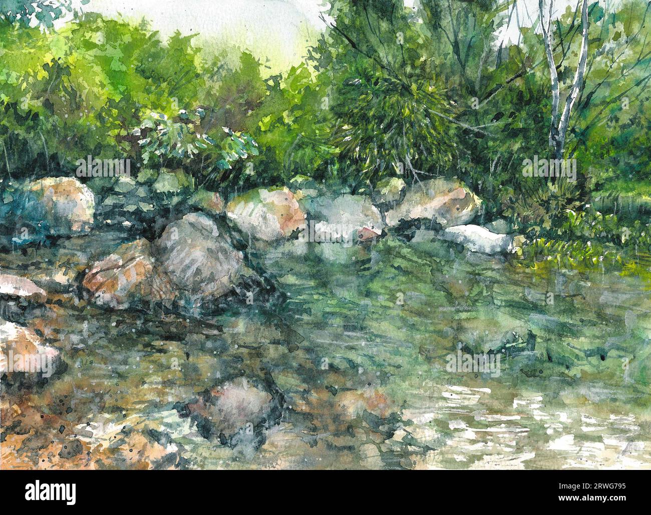 Water painting hi-res stock photography and images - Alamy