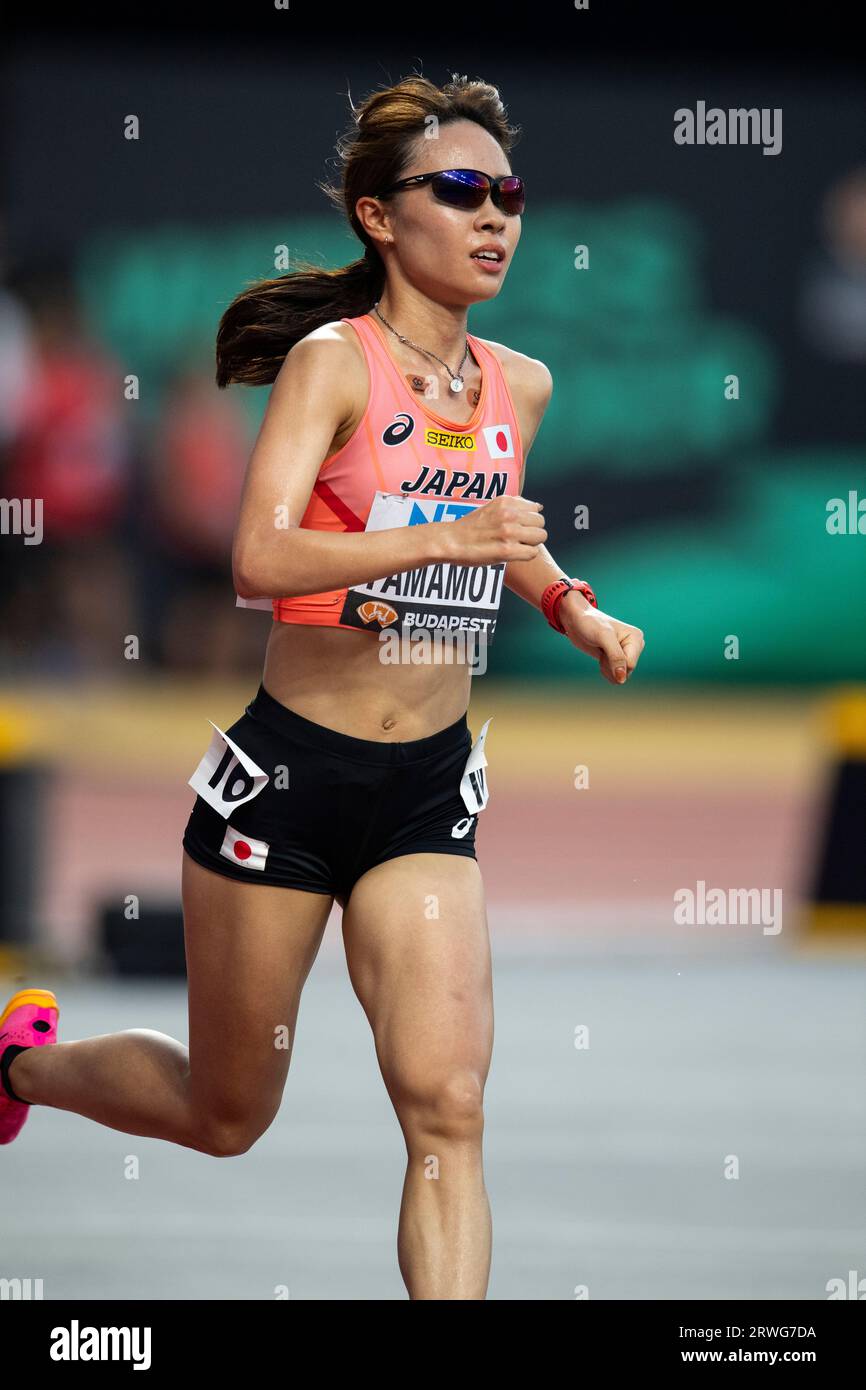 Yuma Yamamoto of Japan competing in the 5000m heats on day five at the ...