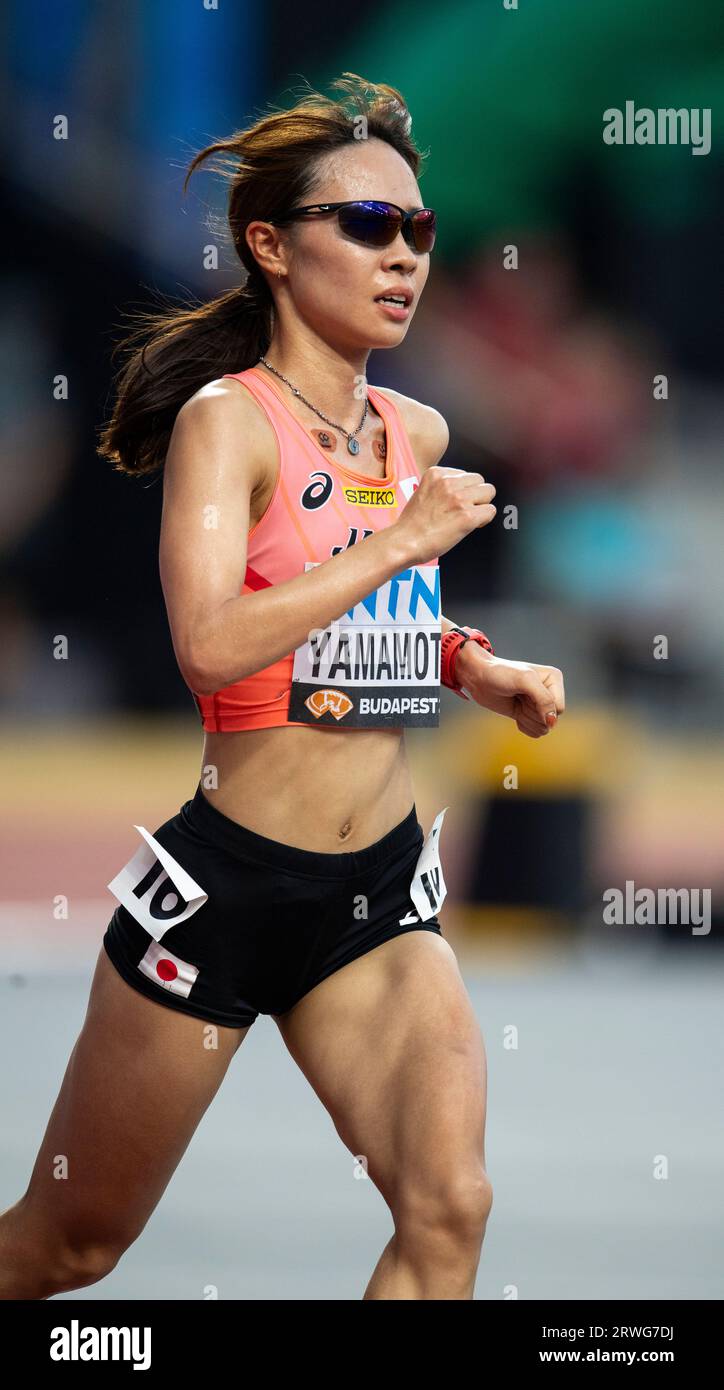 Yuma Yamamoto of Japan competing in the 5000m heats on day five at the ...