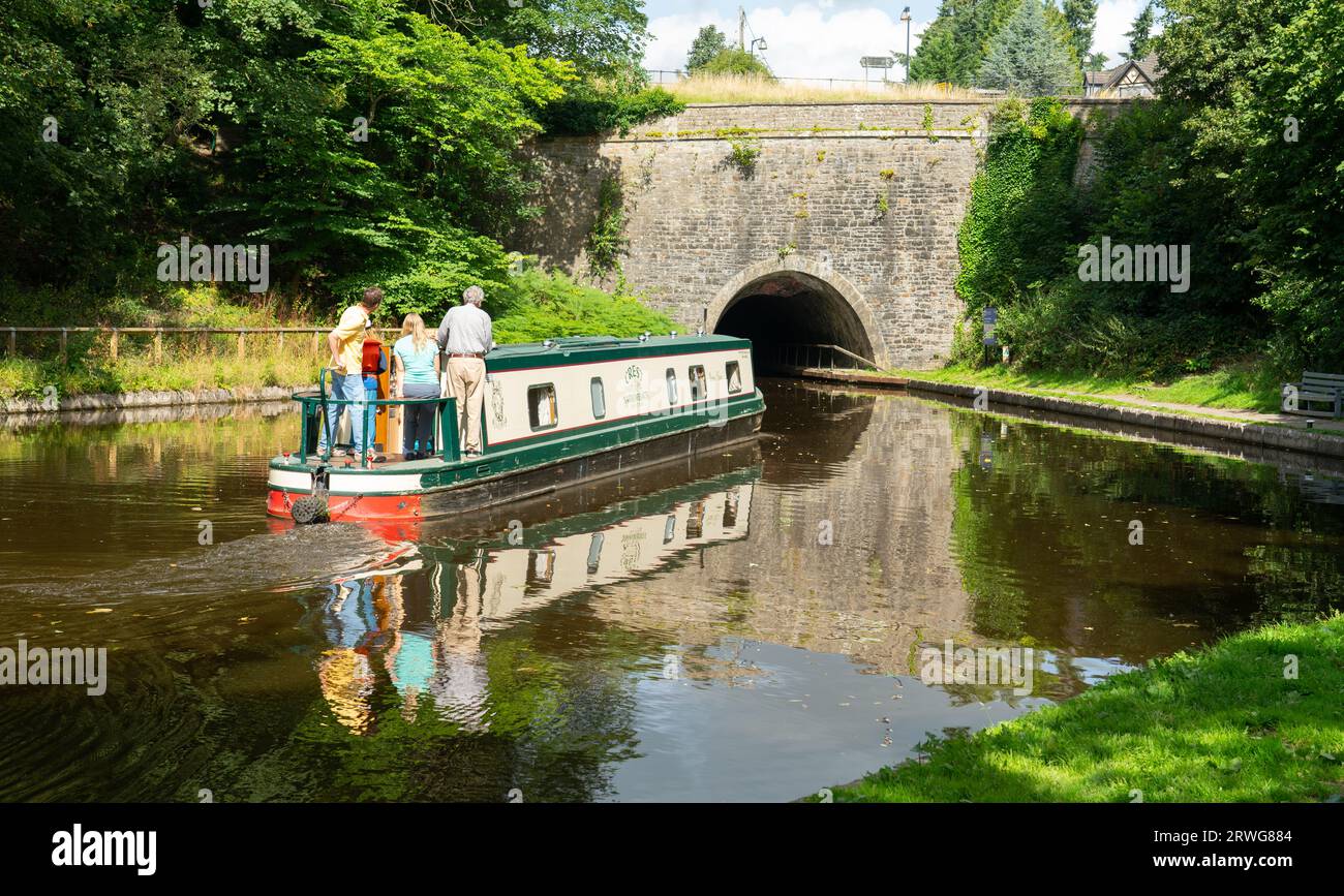 The Chirk Tunnel, on the Llangollen Canal, near Wrexham, North Wales ...