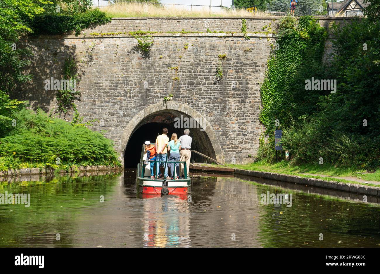 The Chirk Tunnel, on the Llangollen Canal, near Wrexham, North Wales ...