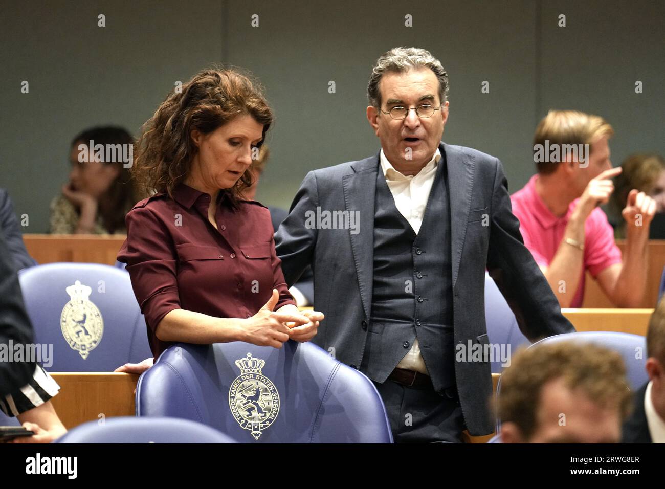 THE HAGUE - Party leader Esther Ouwehand (PvdD) and Frank Wassenberg ...