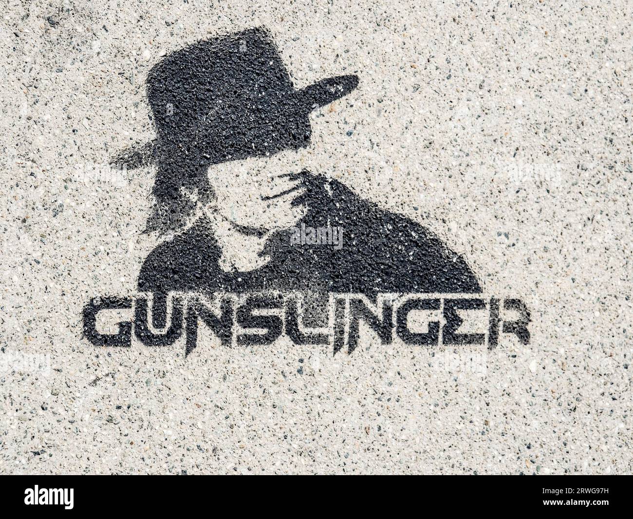 Gunslinger symbol stencil hi-res stock photography and images - Alamy