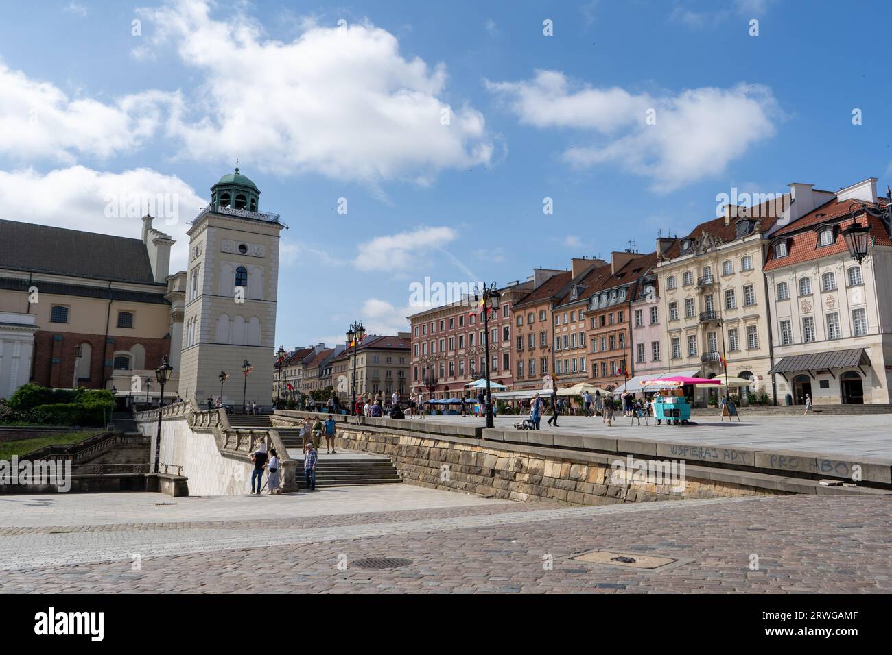 Polish Church of St. Anne. Old architecture landmark. Street outdoor ...