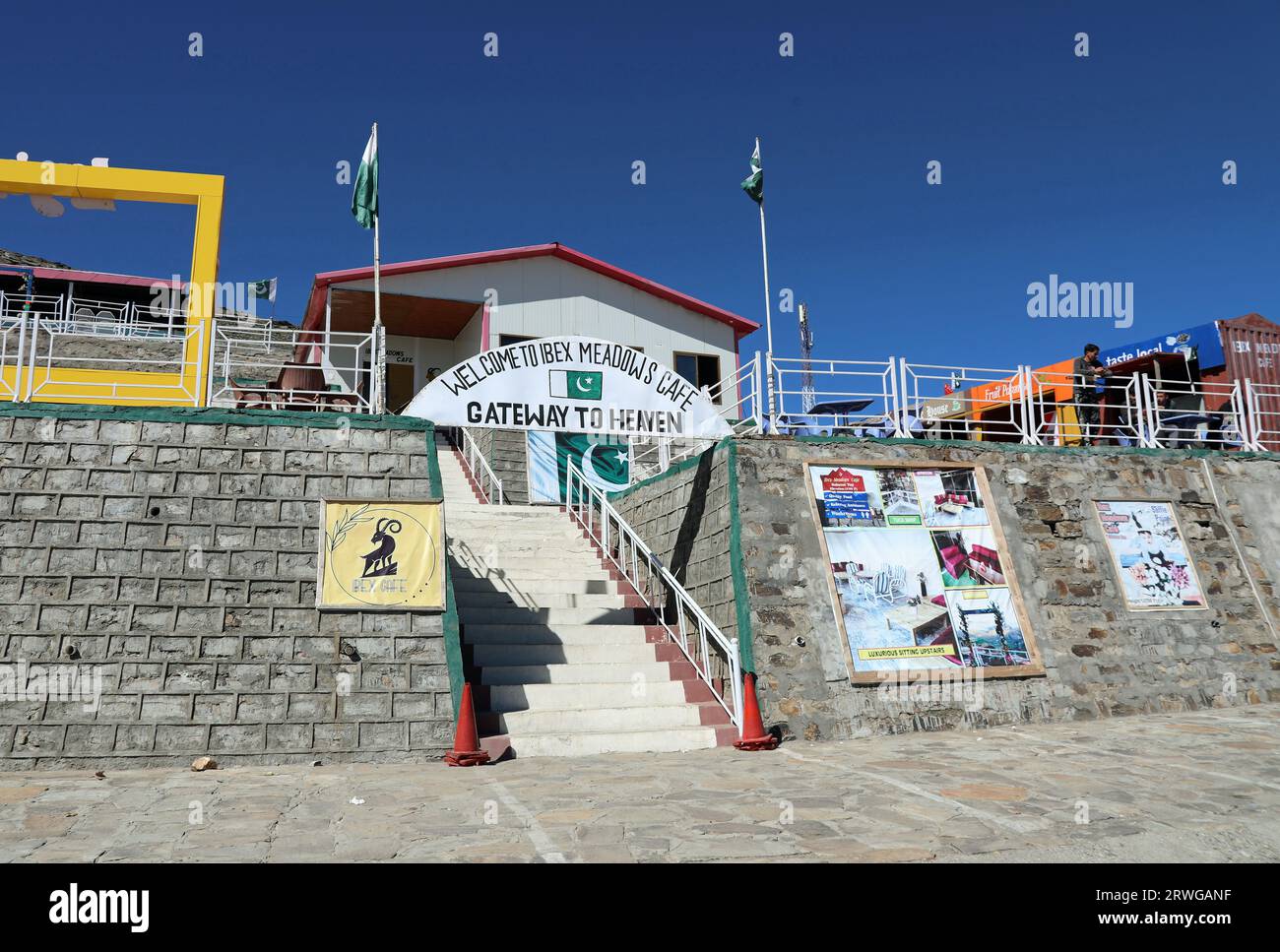Ibex Meadows Cafe at Babusar Pass in northern Pakistan Stock Photo - Alamy