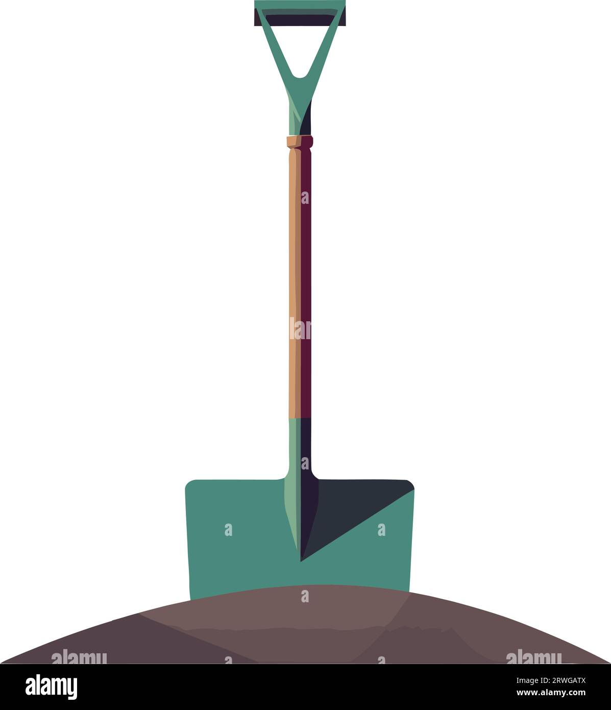 Digging with metal shovel Stock Vector Image & Art - Alamy