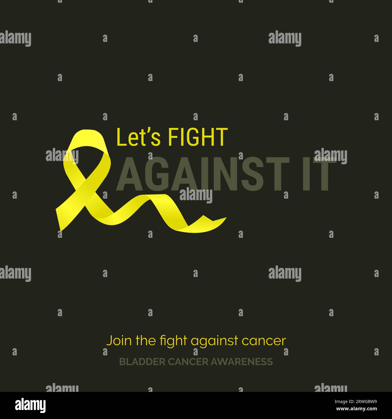 Hope on Display Bladder Cancer Awareness Design Template Stock Vector ...