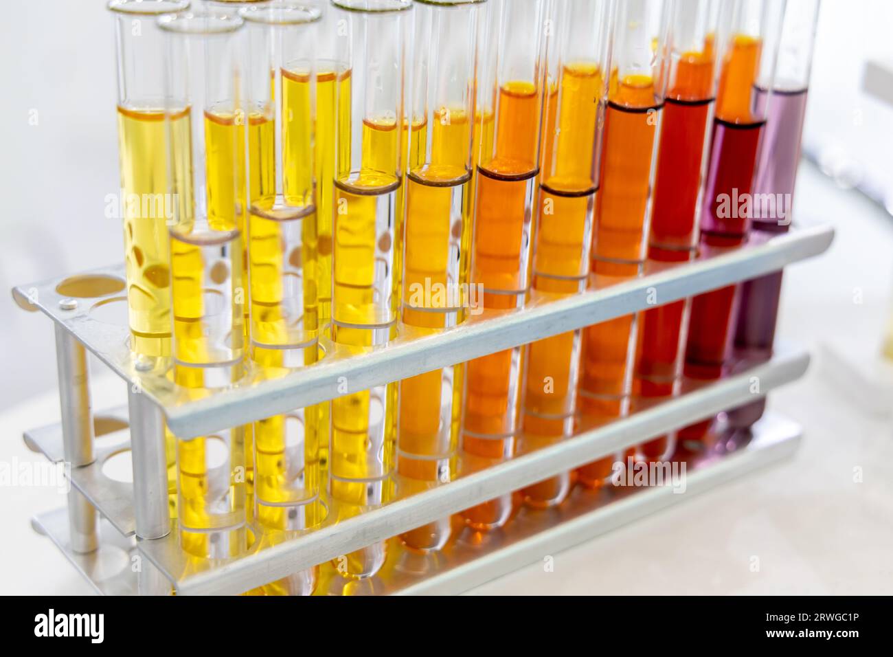 colorful test tubes in a chemical laboratory Stock Photo - Alamy