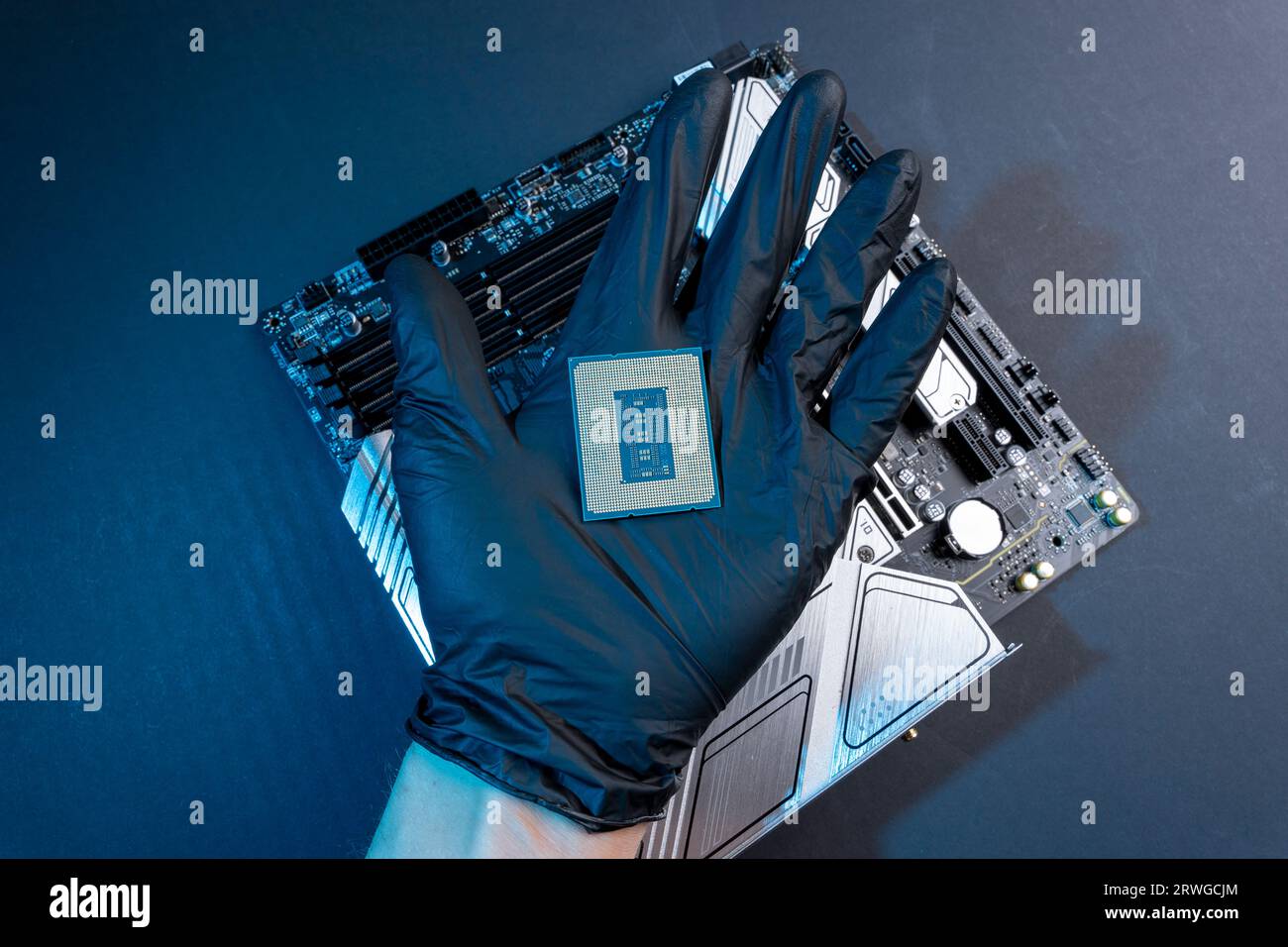 Computer processor in gloved hi-res stock photography and images - Alamy