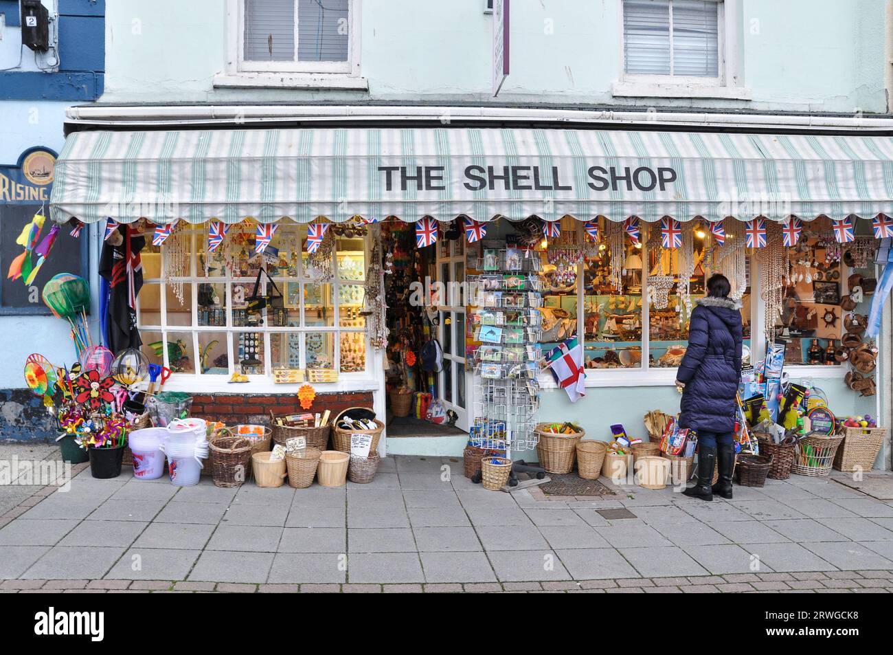 The Shell Shop, 9 The Quay, Brixham, Devon, UK. Seaside tourist ...