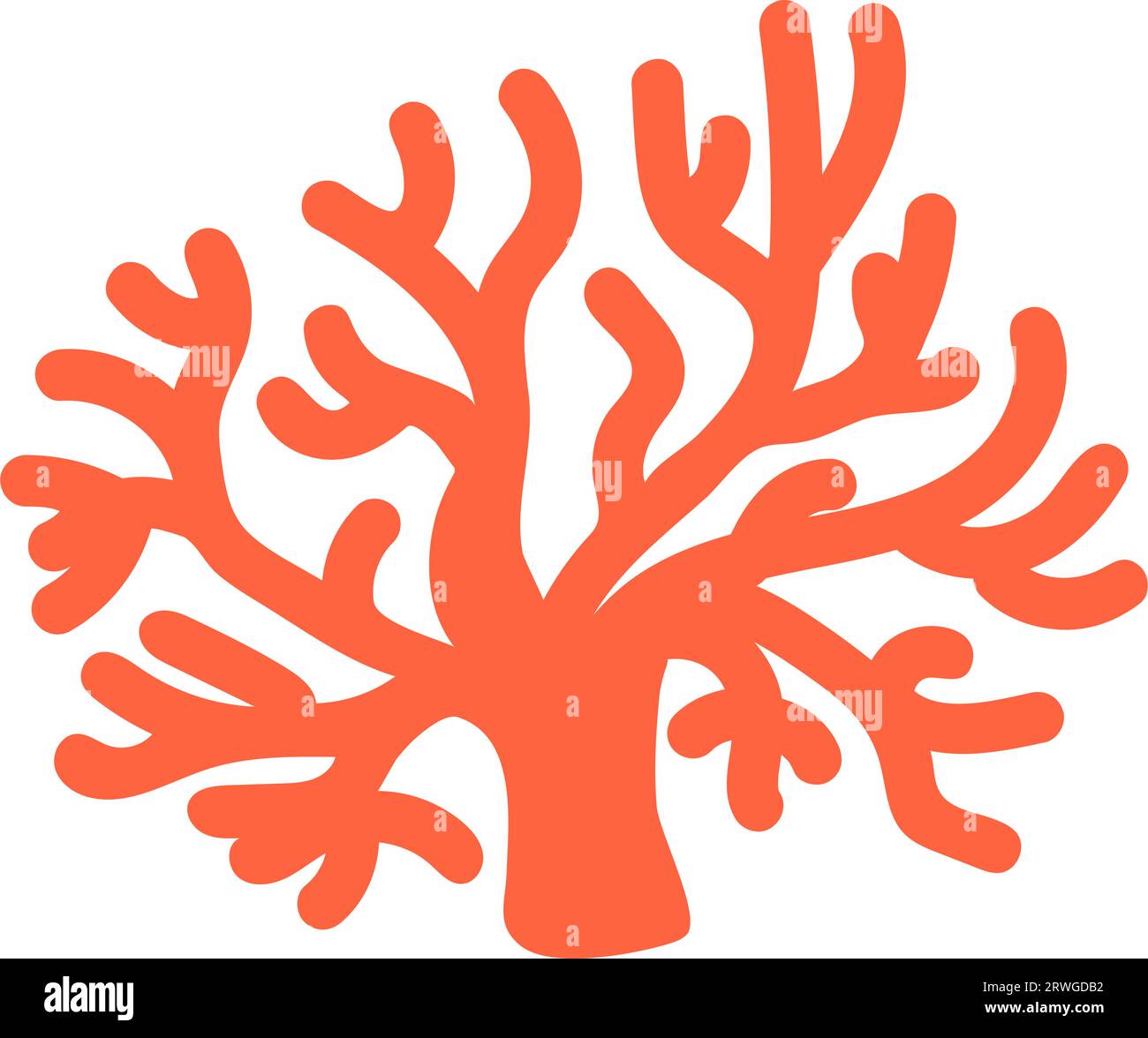 Vector illustration. Underwater seaweed cartoon clipart. isolated ...