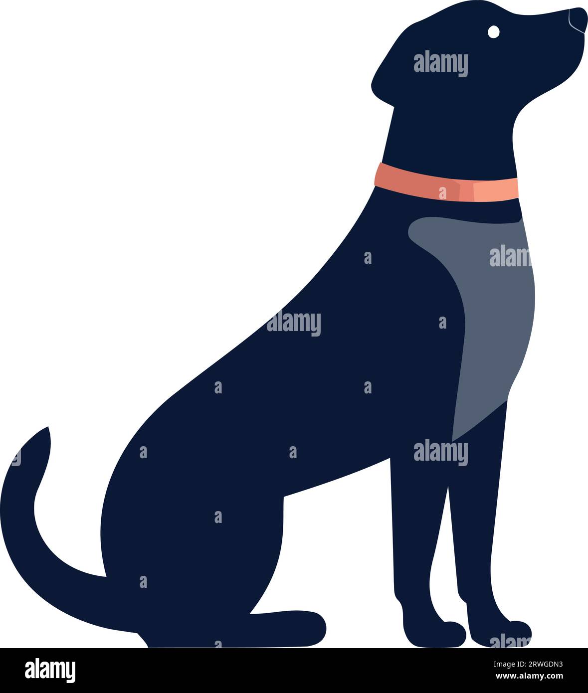 Cute dog sitting Stock Vector Image & Art - Alamy