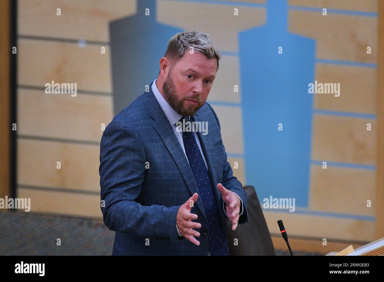 Edinburgh Scotland, UK 19 September 2023. Jamie Greene Scottish ...