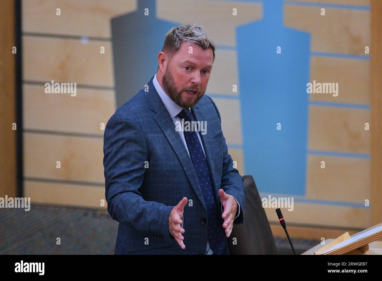 Edinburgh Scotland, UK 19 September 2023. Jamie Greene Scottish ...