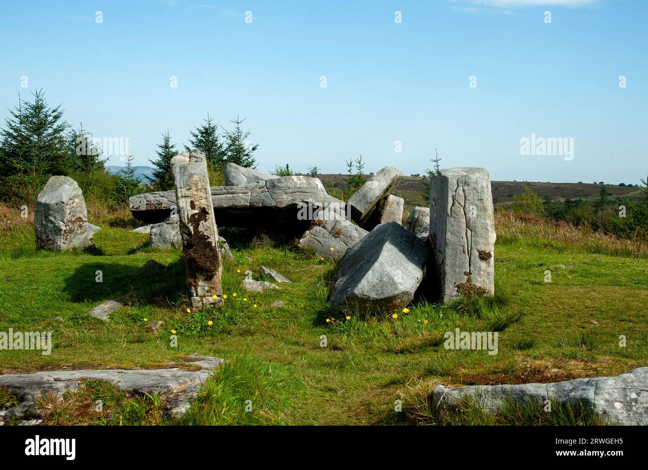 Tullygobban Tomb in Cavan Burren Park, Neolithic Period, Ireland Stock ...