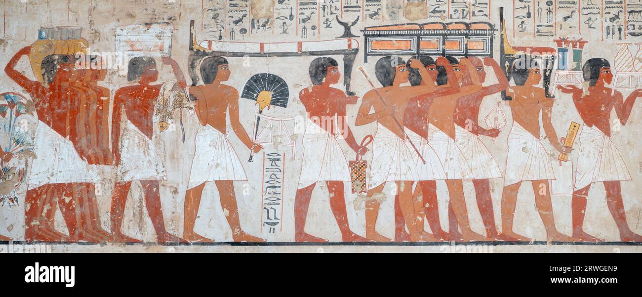 The tomb of Ramose, Vizier and Governor of Thebes, Old Gurna, West Bank ...