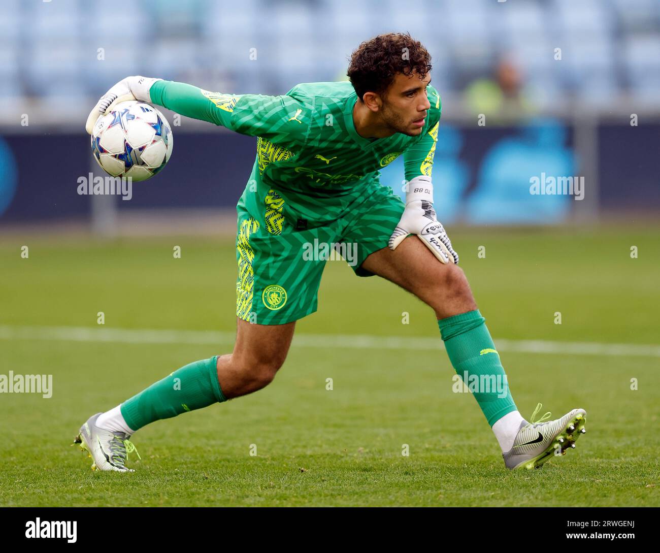 Manchester City goalkeeper True Grant during the UEFA Youth League ...