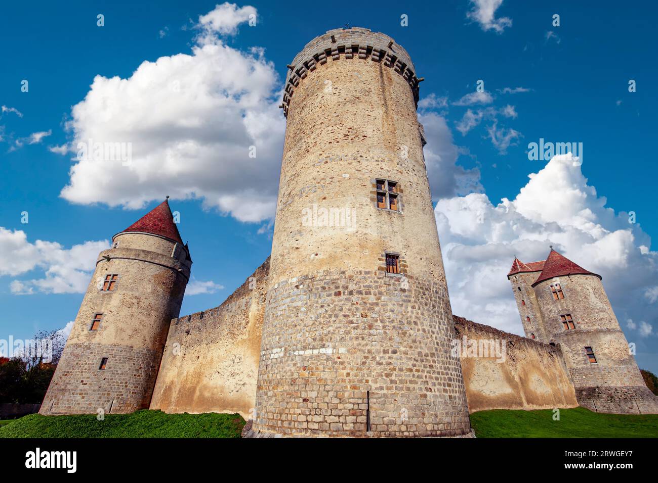 BLANDY LES TOURS, FRANCE, NOVEMBER 24, 2022 : exteriors and towers of ...
