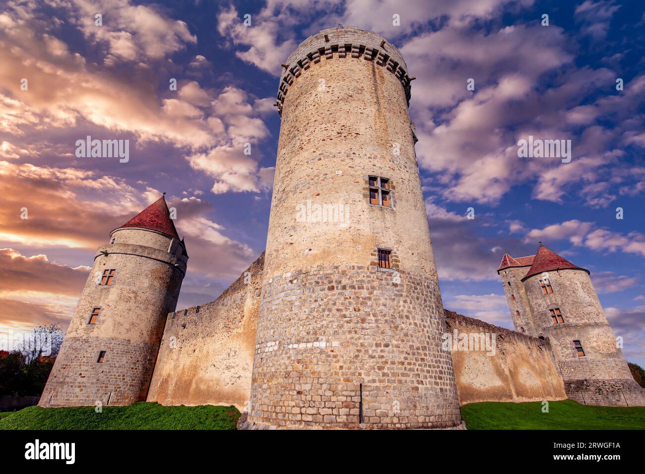 BLANDY LES TOURS, FRANCE, NOVEMBER 24, 2022 : exteriors and towers of ...