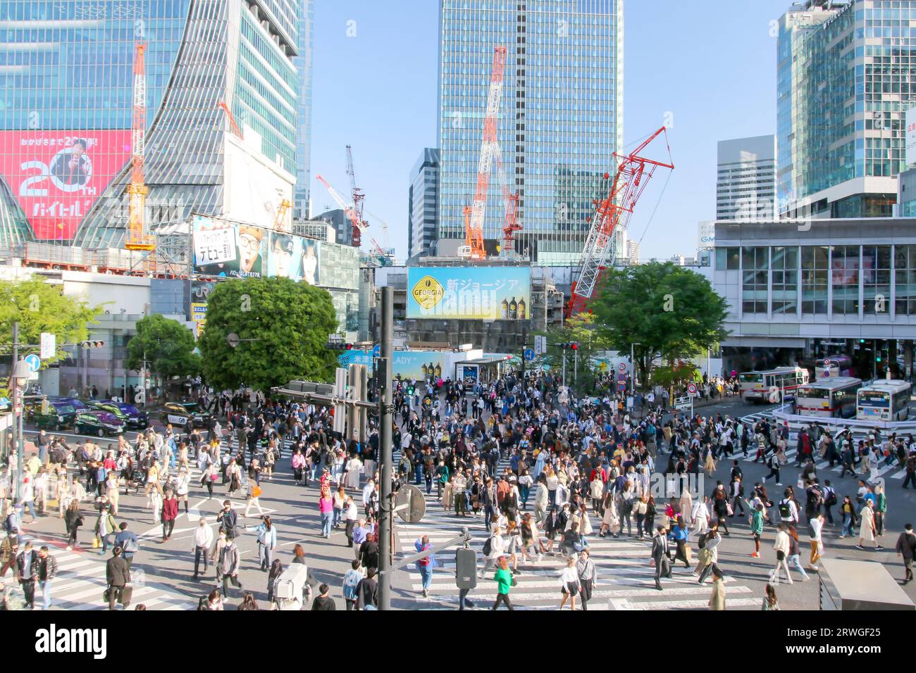 Shibuya crossing billboard hi-res stock photography and images - Alamy