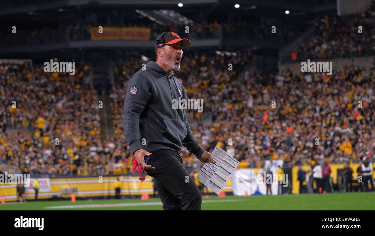 Pittsburgh, PA, USA. 18th Sep, 2023. Kevin Stefanski during the ...